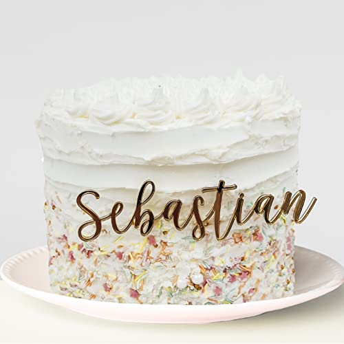 Cake Name Plaque | Wedding Place Card| FAST SHIPPING | CHOOSE THE FONT AND COLOR!! Birthday Cake Decoration | Acrylic | Laser Cut MADE IN THE USA