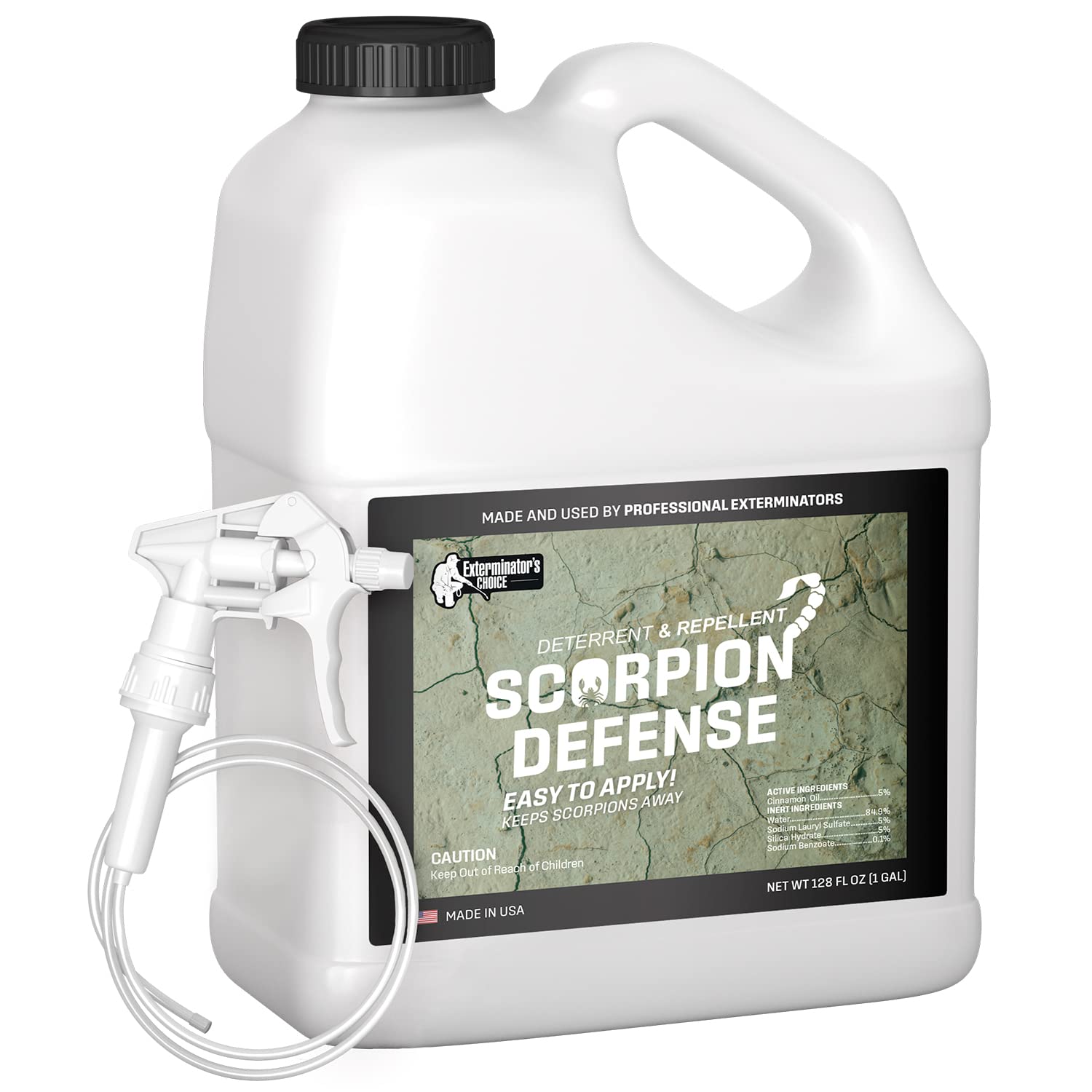 Exterminators Choice - Scorpion Defense Spray - 1 Gallon - Natural, Non-Toxic Scorpion Repellent - Quick and Easy Pest Control - Safe Around Kids and Pets