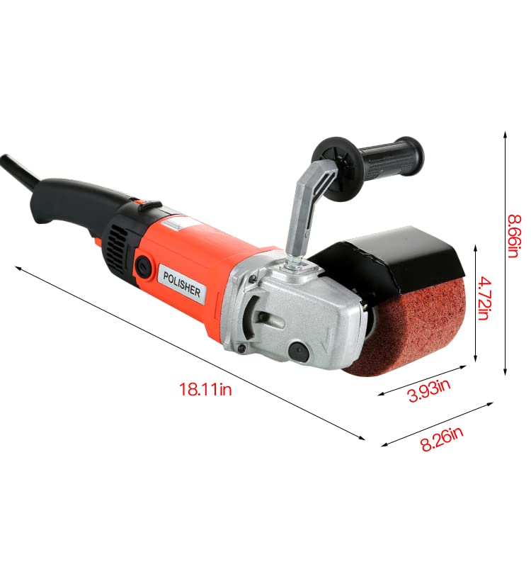 GUIYING ZHANG 1400W Metal Burnishing Polishing Machine,tainless Steel Polisher Handheld Sander Polisher Wheel,3 Polishing Wheels 110V