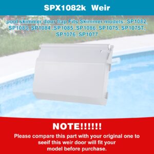 Fuoequl Pool Skimmer Weir Door SP-1082-K Weir Pool Skimmer Inground Fits Models SP1083 SP1084 SP1085 SP1086 SP1075 Skimmer Weir Flap