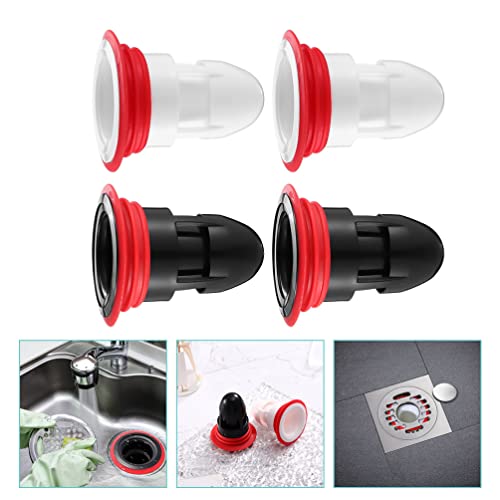 MAGICLULU 4pcs Shower Floor Drain Backflow Preventer One Way Drain Valve Sewer Core Odor- Resistant Floor Plugs for Home Kitchen Bathroom