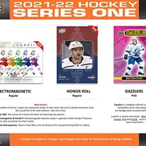 2021-22 Upper Deck Hockey Series 1 Retail Box (24 Packs/8 Cards: 6 Young Guns)