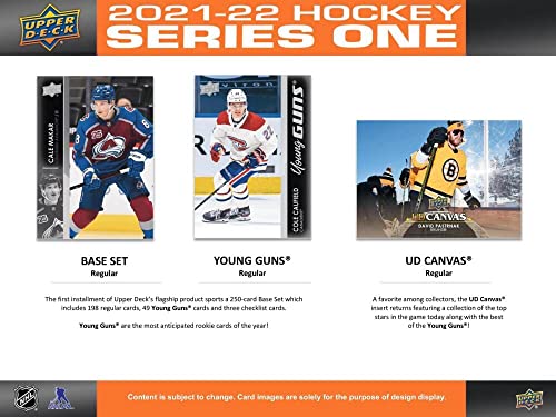 2021-22 Upper Deck Hockey Series 1 Retail Box (24 Packs/8 Cards: 6 Young Guns)