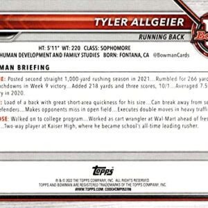 2022 Bowman University #21 Tyler Allgeier Paper BYU Cougars Football