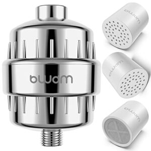 bwdm shower filter - shower head filter - hard water filter - 3 cartridges included, remove chlorine heavy metals and sediments, vitamin c water softener reduces dry itchy skin, dandruff