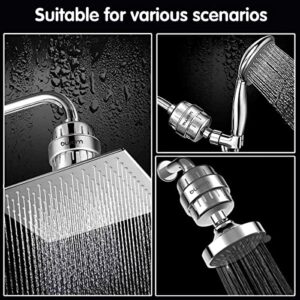 BWDM Shower Filter - Shower Head Filter - Hard Water Filter - 3 Cartridges Included, Remove Chlorine Heavy Metals and Sediments, Vitamin C Water Softener Reduces Dry Itchy Skin, Dandruff