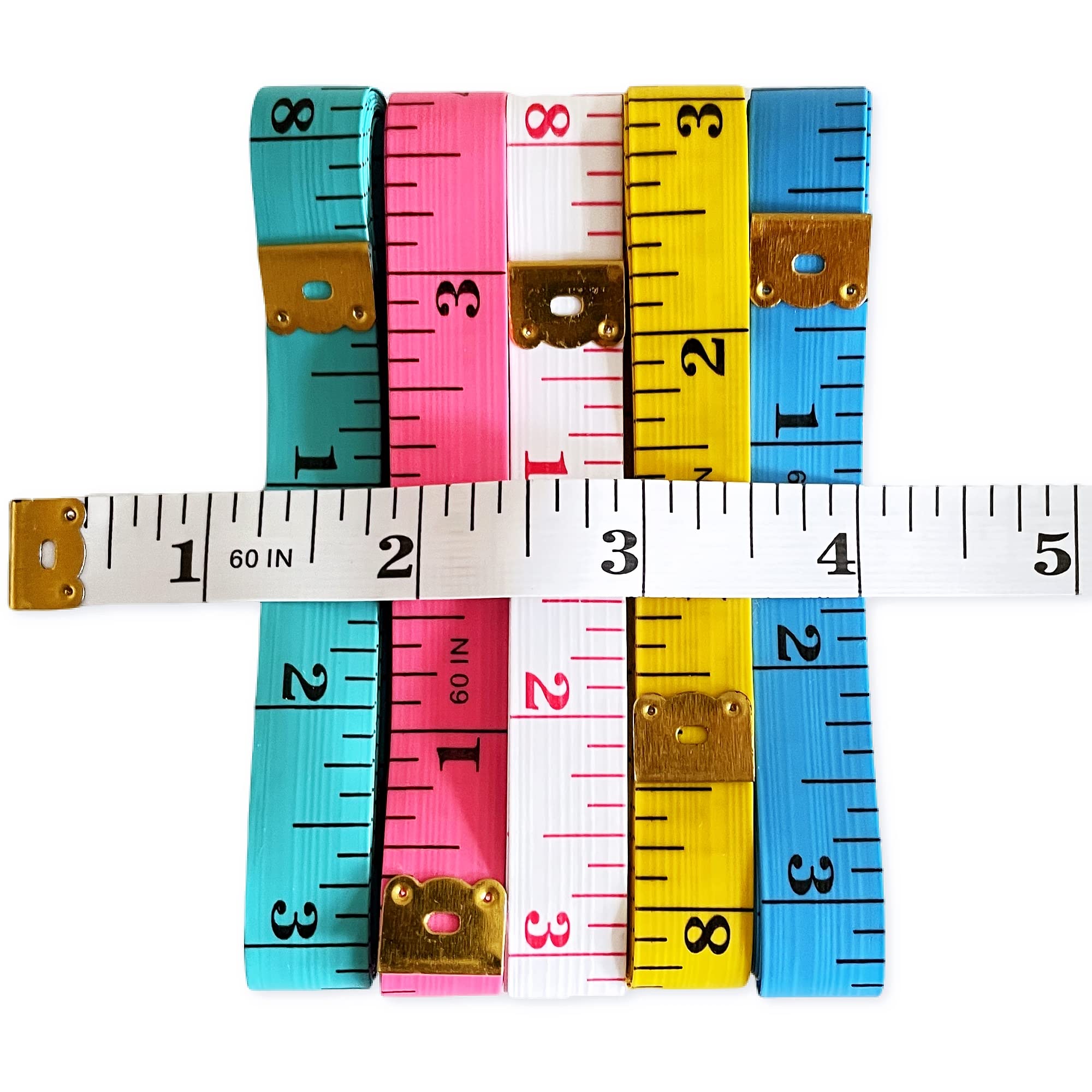 2PCS Body Measure Tape 60inch (150cm), Dual Sided Tape Measure Body Measuring for Body Measurement & Weight Loss