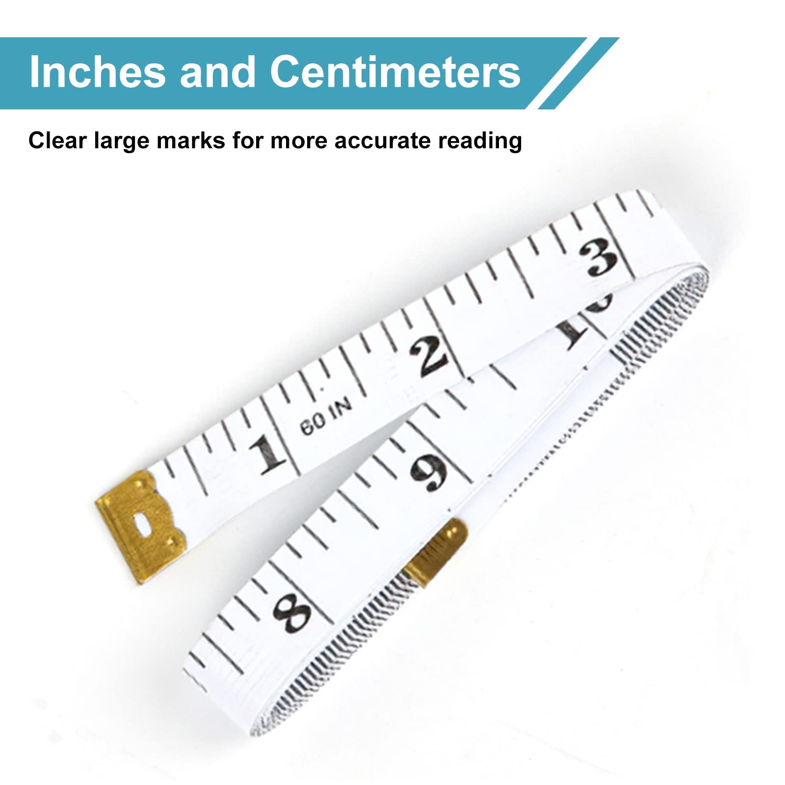 2PCS Body Measure Tape 60inch (150cm), Dual Sided Tape Measure Body Measuring for Body Measurement & Weight Loss