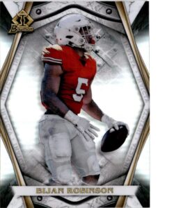 2022 bowman university invicta refractor #bi-15 bijan robinson texas longhorns football