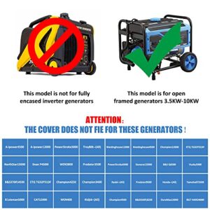 GEHENG Generator Covers While Running,100% Waterproof Generator Cover, With Stand, Extra Heavy Duty 600D Polyester Tarp, Tear Resistant, 33"x25.9 "x18.5", black.