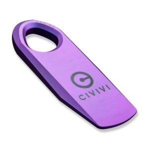 civivi ti-bar c21030-2 mini prybar purple 6al4v titanium with satin finish and more