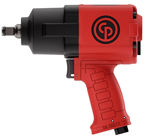 Chicago Pneumatic CP7741 Air Impact Wrench (1/2 Inch), Air Impact Gun Industrial Repair & Assembly Tool, Pistol Handle, Twin Hammer, Max Torque Output 715 ft. lbf/970 Nm, 10000 RPM