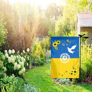 Sunflower Peace Dove Flag, 3 Layers Fabric, Patriot Flags 12x18 Inch Use for Indoor, Courtyard, Lawn, Outdoor.