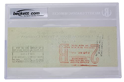 Babe Ruth Signed Bank Check Autograph Grade 9 BAS