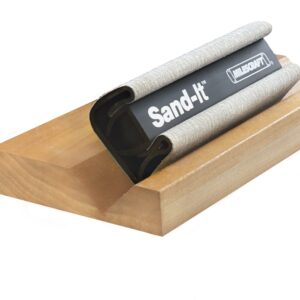 Milescraft 1622 – Sand-It Multi-Surface Sanding Block. Sand Flat, Concave, Convex & Round Surfaces or Fit into Tight Spaces. Accepts any ¼ Sheet of Sand Paper. 150 Grit Sand Paper Included