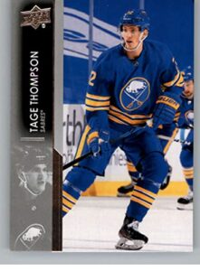 2021-22 upper deck #25 tage thompson buffalo sabres series 1 nhl hockey base trading card