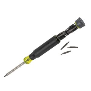 klein tools 32328 precision screwdriver, 27-in-1 multi-bit screwdriver, bits for apple product repair, rare-earth magnet, electronic repair