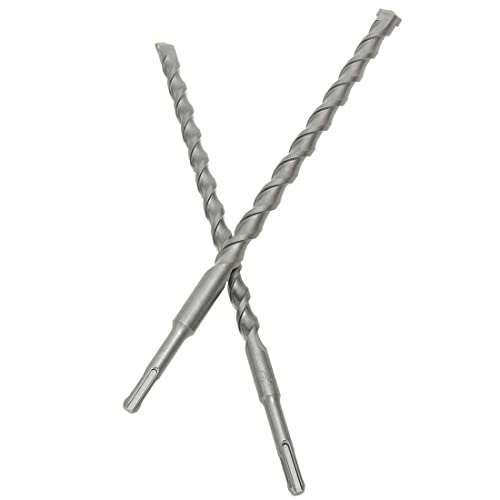 Concrete SDS Plus Rotary Hammer Drill Bit Sets, 5PCS 13In Tungsten Steel Alloy Masonry Double Flute Drill Bits Hole Opening Tool for Brick, Cement, 3/8x13In, 1/2x13In, 5/8x13In, 7/10x13In, 7/8x13In