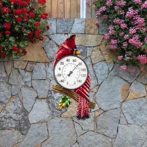 MUMTOP Indoor Outdoor Thermometer, Cardinal Large Number Wall Mounted Thermometer for Patio, Yard, Garden