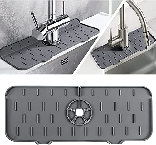 Faucet and counter top water drain., Gray, 36cmX14cmX0.8cm