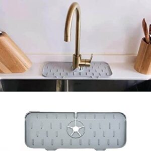 Faucet and counter top water drain., Gray, 36cmX14cmX0.8cm