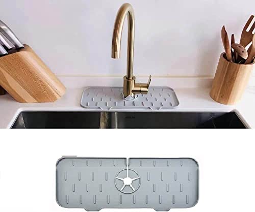 Faucet and counter top water drain., Gray, 36cmX14cmX0.8cm