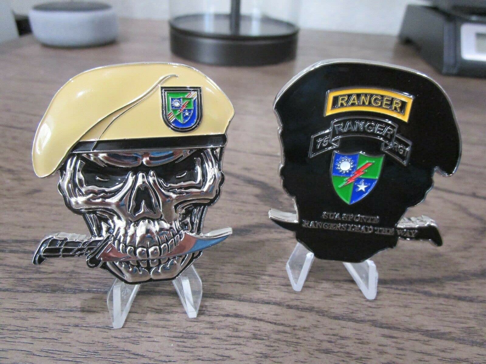 Oneworldtreasures 75th Ranger Regiment Army Rangers Lead The Way USASOC Beret Skull Challenge Coin