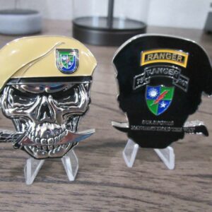 Oneworldtreasures 75th Ranger Regiment Army Rangers Lead The Way USASOC Beret Skull Challenge Coin