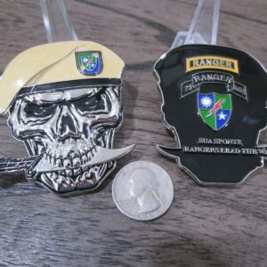 Oneworldtreasures 75th Ranger Regiment Army Rangers Lead The Way USASOC Beret Skull Challenge Coin