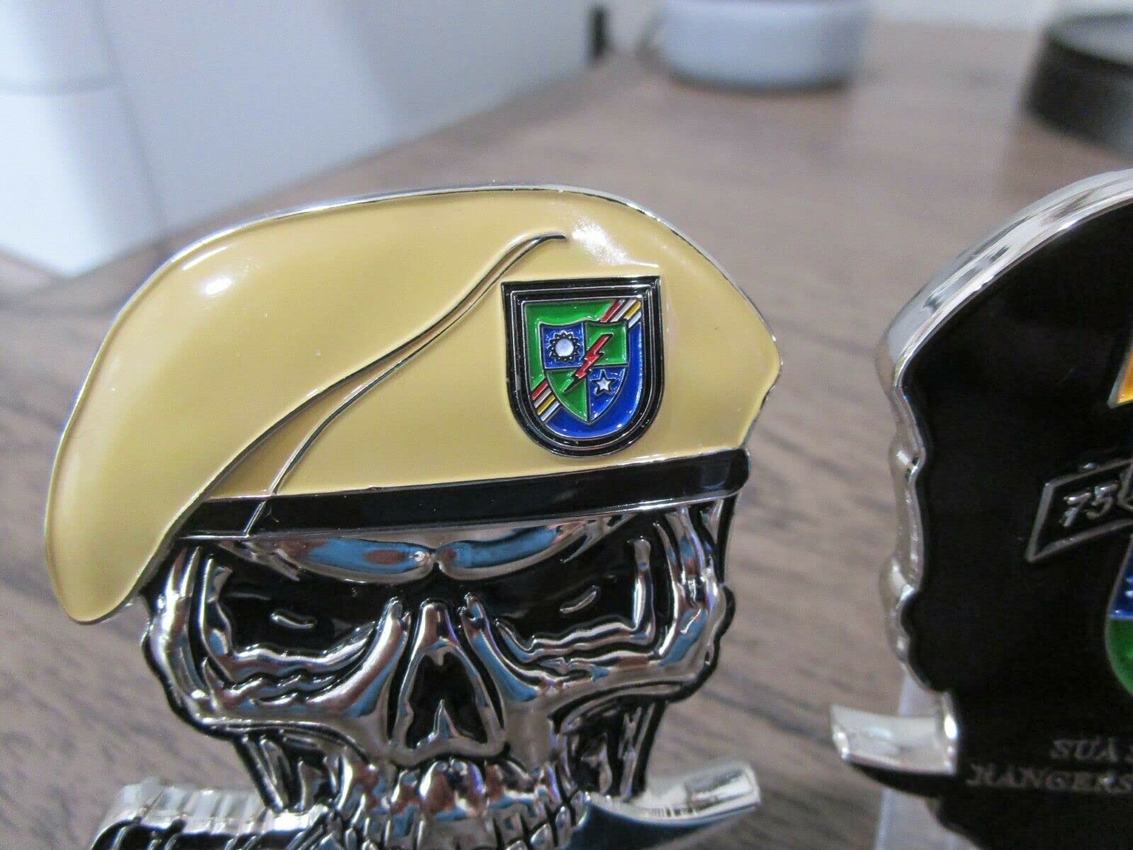 Oneworldtreasures 75th Ranger Regiment Army Rangers Lead The Way USASOC Beret Skull Challenge Coin