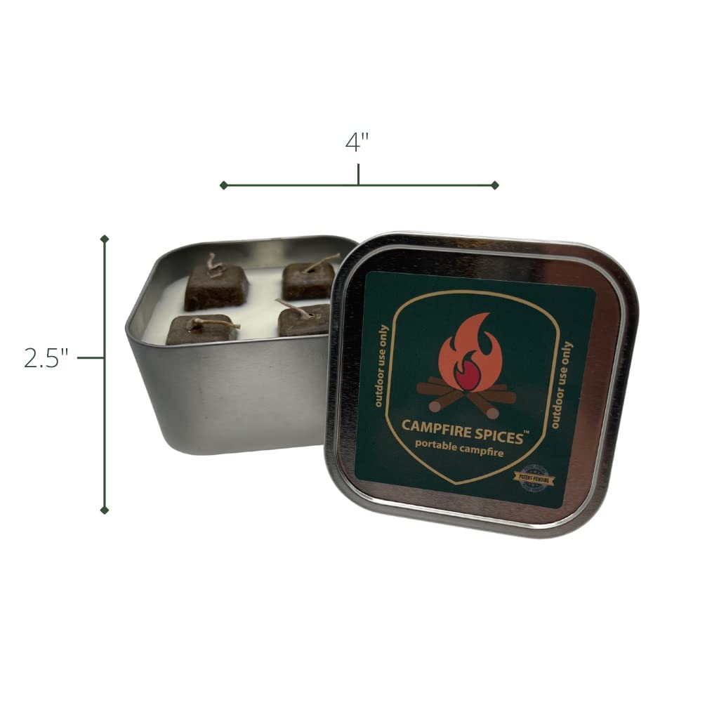 2 Pack Campfire Spices Portable Campfire Bonfire | Mini Fire Pit | Portable Fire Pit| Easy to Light - Easy to Extinguish | Eco-Friendly | 3-5 Hour Burn Time | Made in California USA