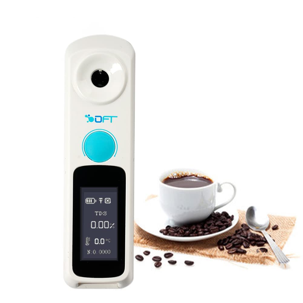 DiFluid Brix Refractometer with ATC for Coffee Digital Coffee Refractometer Range 0-26% +/-0.03% Accuracy