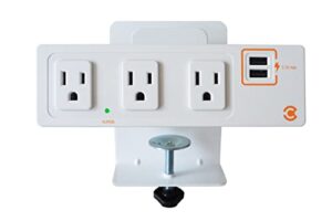 ceres 3 outlet/2 usb desk mount surge protector