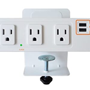 CERES 3 Outlet/2 USB Desk Mount Surge Protector