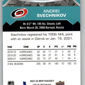 2021-22 Upper Deck MVP #137 Andrei Svechnikov Carolina Hurricanes NHL Hockey Trading Card