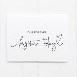 Groom Card From Bride on Our Wedding Day Stationery, Husband To Be Letter, Love Gift For Him from Wife, Marry You Vows, Our Forever Begins Today