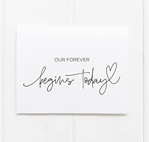 Groom Card From Bride on Our Wedding Day Stationery, Husband To Be Letter, Love Gift For Him from Wife, Marry You Vows, Our Forever Begins Today