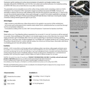 GENOX PASSIVATION GEL/PASTE FOR STAINLESS STEEL