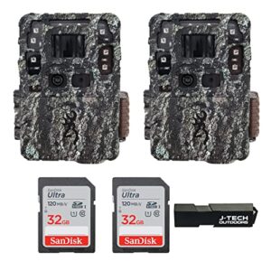 (2) browning strike force pro dcl trail game camera bundle includes 32gb memory card and j-tech card reader (26mp) | btc5dcl