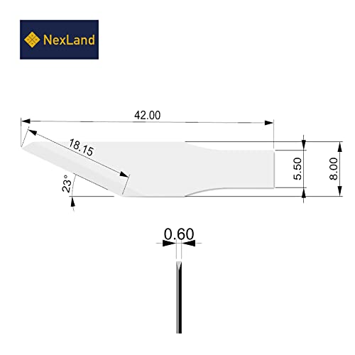 NexLand Ceramic Blade N11 Xacto Straight Edge, Pointed Tip