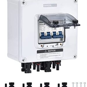 DIHOOL Miniature Circuit Breaker Box with 30 amp Disconnect Switch IP66 2 in 2 Out