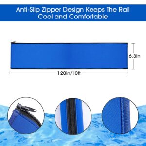 Pool Handrail Cover, Rail Grip for Swimming Pool Hand Railing Covers with Zipper, Slip Resistant Safety Grip Sleeve for Swimming Pool Inground Ladder Handles Hand Railing Covers Grips-10 Feet, Blue