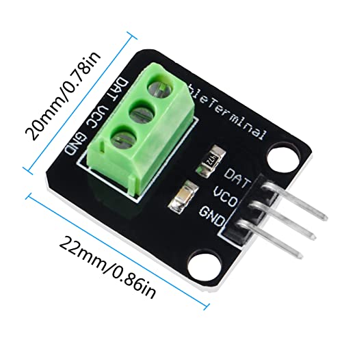 Coliao 6pcs DS18B20 Temperature Sensor Module Kit with 1 m/ 3.2 Ft Waterproof Digital Stainless Steel Probe -55℃ to +125℃ for Raspberry Pi