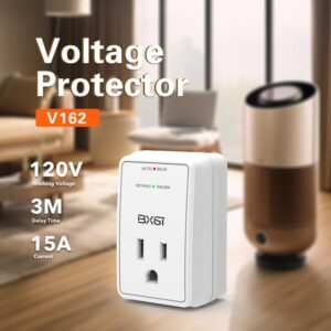 BXST Refrigerator Surge Protector Round Plug Appliance Surge Protector Surge Protector for Home Office 1 Outlet Portable Surge Protector Power Strip 120V 10A(ETL)