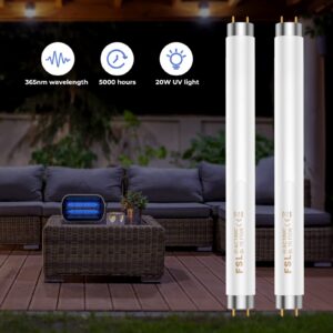 Buzbug Mosquito Killer Lamp Replacement Bulbs for Buzbug MA-015, Bug Zapper Light Bulb with 20W UV Light, 2000 Sq.ft Coverage, 5,000 Hours Lifespan, White, 2 Pack