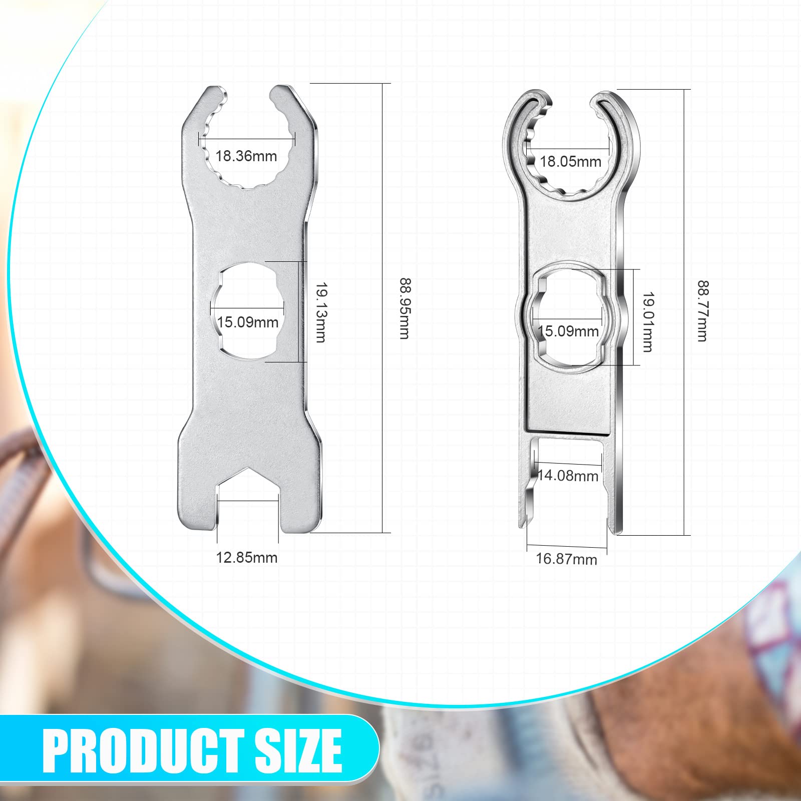 Landhoow 6 Pcs Solar Panel Connector Tool Solar Metal Spanner Wrench Solar PV Disconnect Removal Tools Crimping Tool for Solar Panel Cable PV System Wire and Connectors, Assembly and Disassembly Kit