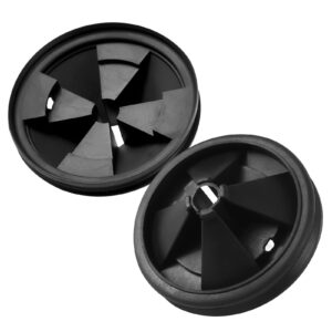 kinbom 2pcs garbage disposal splash guard, 3 3/8 inch sink baffle for garbage disposer epdm rubber drain insert upgraded waste disposal plug (black)