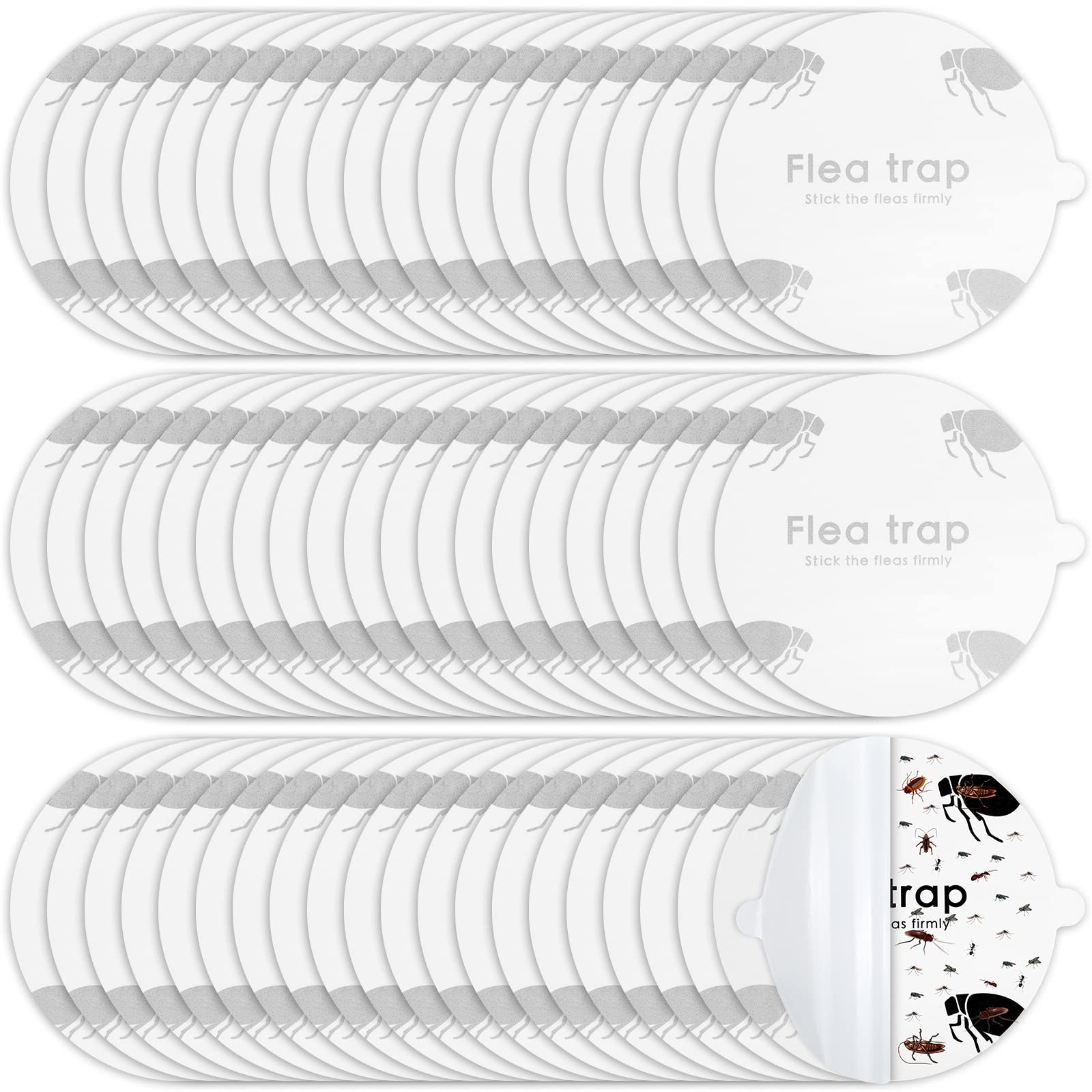 Flea Trap Refill Discs Sticky Traps Fly Trap Refill Glue Board Refills Trap Double Layer Adhesive Nontoxic Odorless Pest Control Traps Replacement Sticky Glue Pads 7.1 Inch for Bugs Flies (30 Pcs)