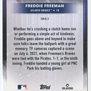 2022 Topps Stars of MLB #SMLB-3 Freddie Freeman Atlanta Braves MLB Baseball Card NM-MT