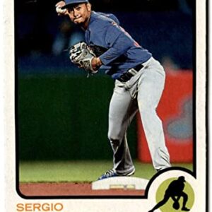 2022 Topps Heritage #419 Sergio Alcantara Chicago Cubs (SP - Short Print) NM-MT MLB Baseball High Number Short Print